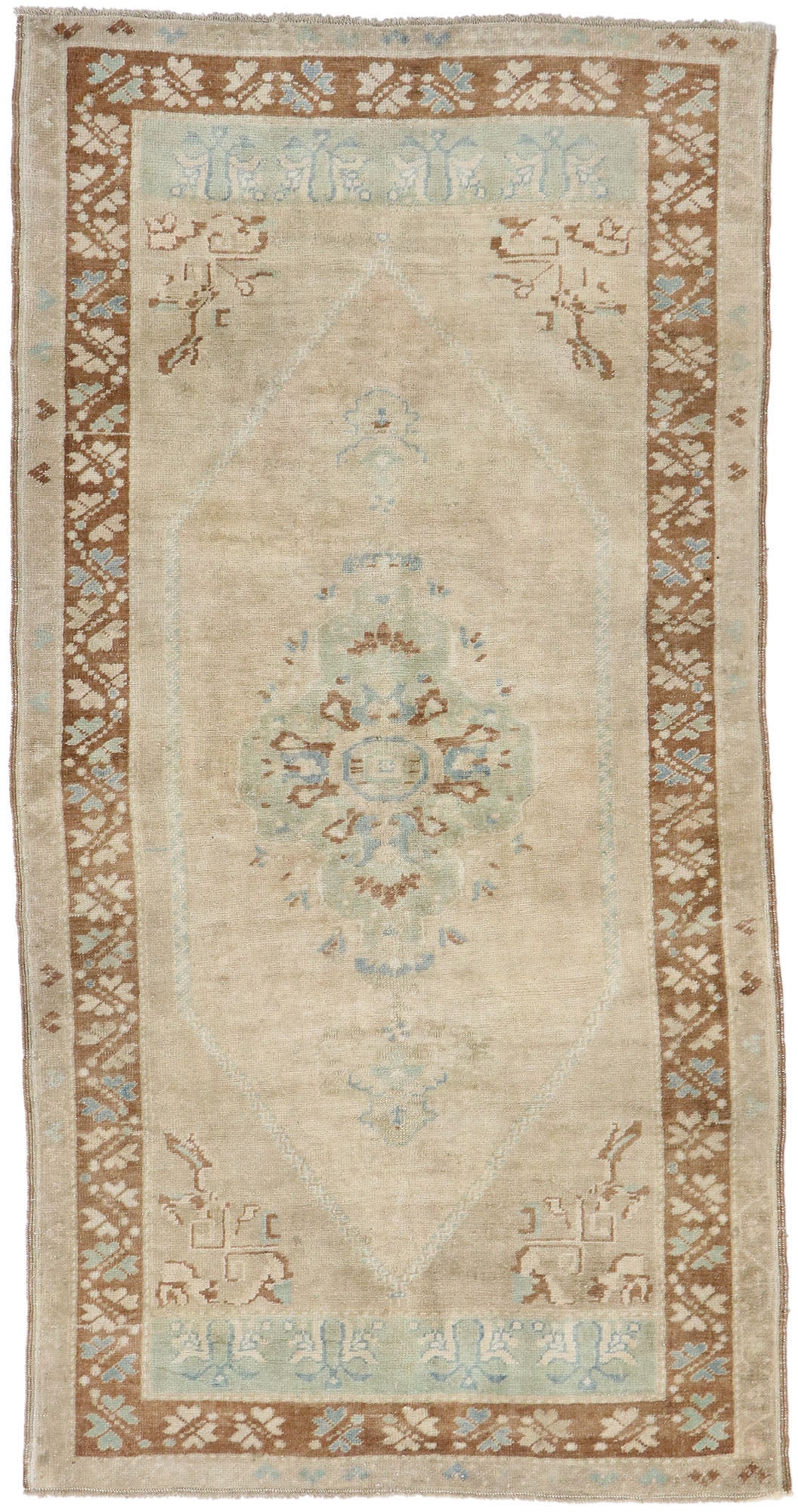 4 x 7 Vintage Turkish Oushak Rug 53519 – Esmaili Rugs