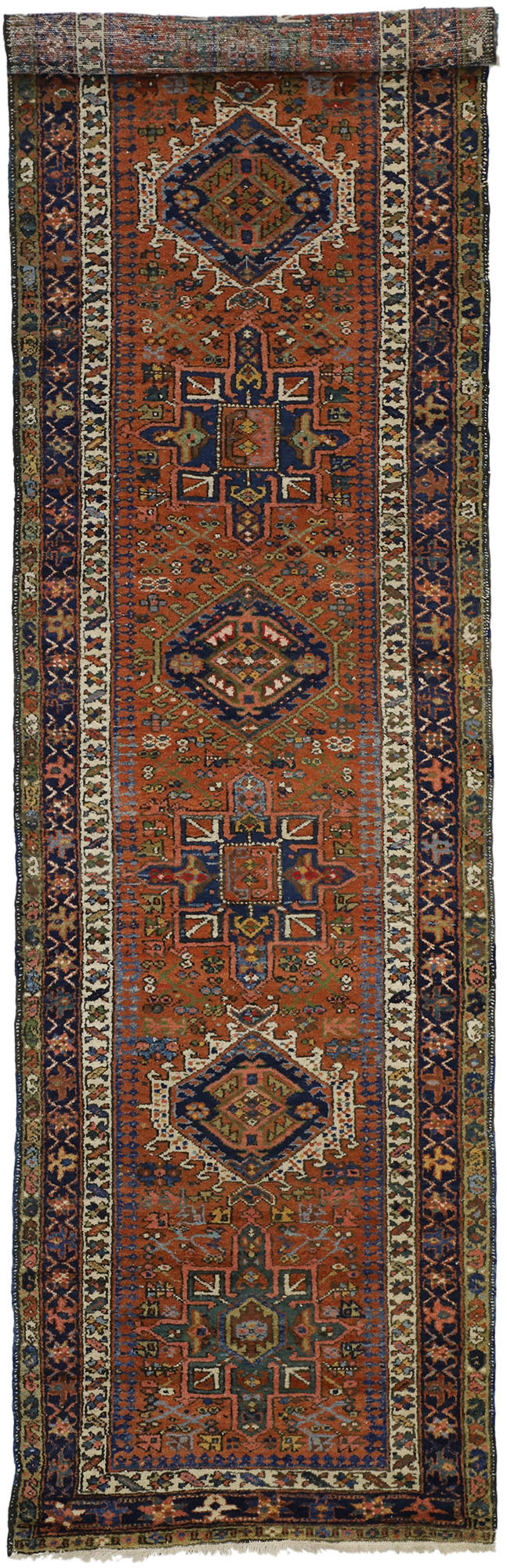 3 x 11 Antique Persian Karaja Heriz Runner 77062 – Esmaili Rugs