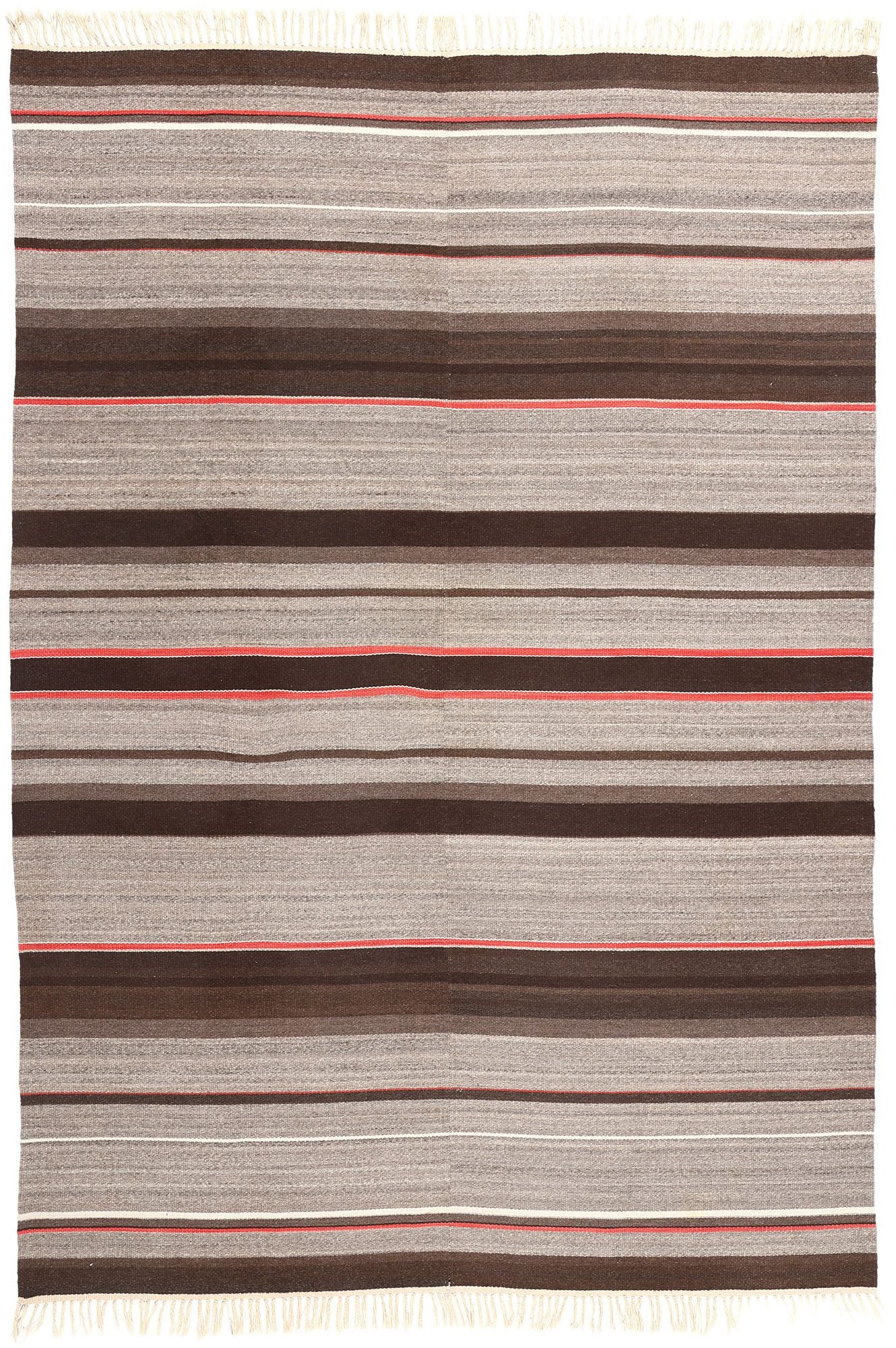8 x 12 Antique Rio Grande Chimayo Banded Blanket Rug 78808 – Esmaili Rugs