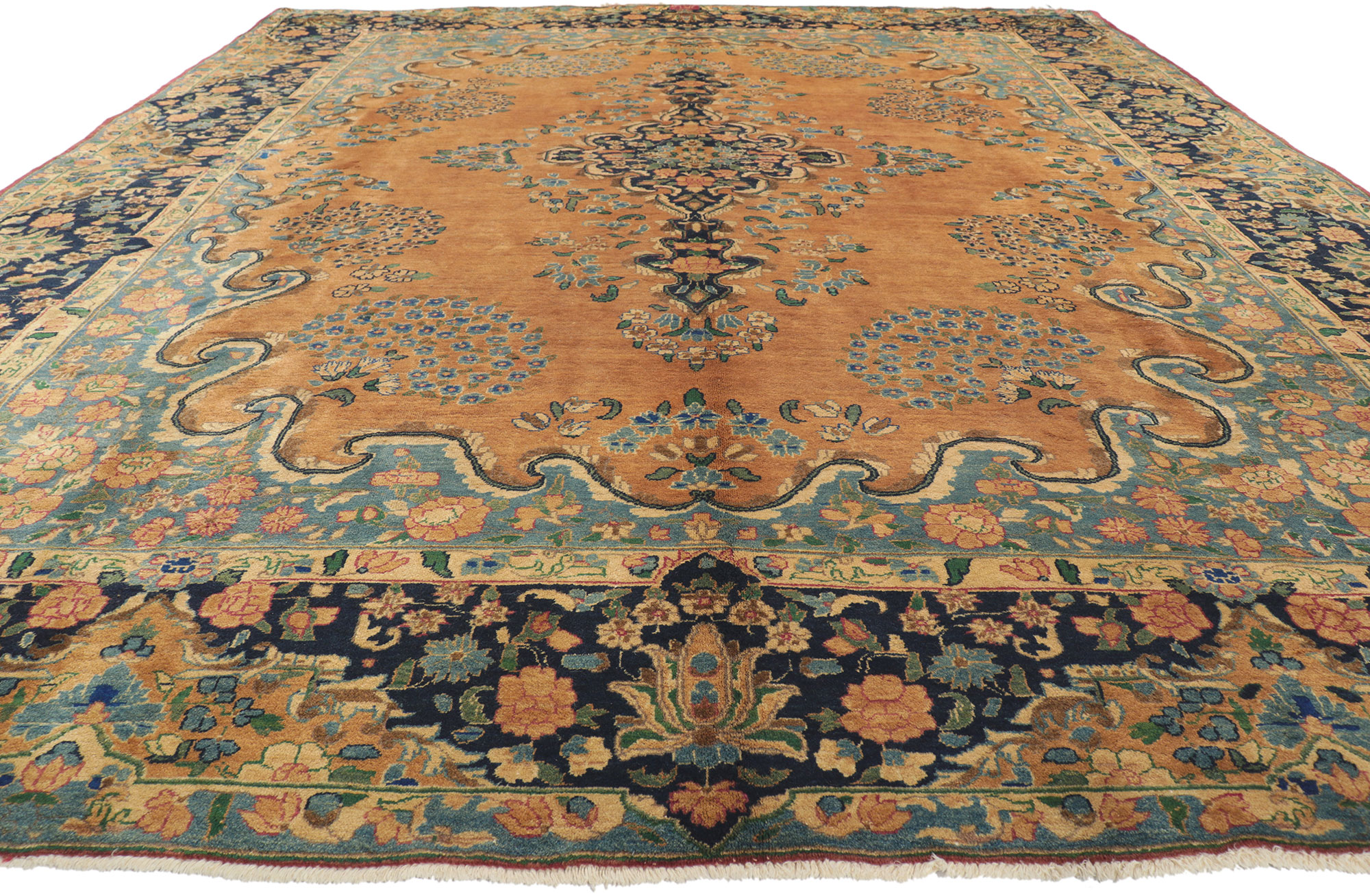 10 x 13 Vintage Persian Mashhad Rug 76324